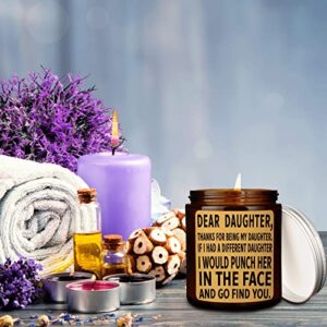 Daughter Gifts from Mom, Dad - Gifts for Daughter - Birthday Gifts for Daughter - Gifts for her, Women - Funny Birthday Presents from Mother, Father - GFTYIO Lavender Scented Candles