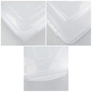 Nesmilers Clear Storage Boxs with Lids, 14 Quarts Latching Storage Totes Bins Set of 4