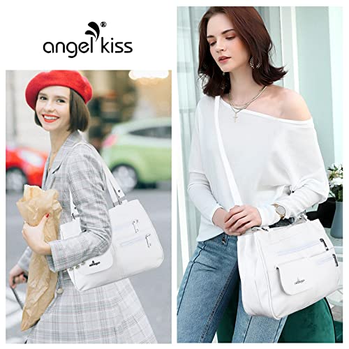 Angel Kiss Purses and Handbag for Women Soft PU Leather Large Hobo Bags for Ladies Top Handle Satchel Shoulder Bag