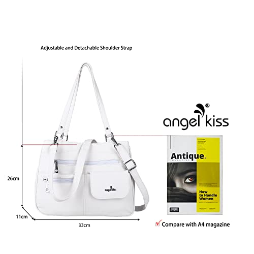 Angel Kiss Purses and Handbag for Women Soft PU Leather Large Hobo Bags for Ladies Top Handle Satchel Shoulder Bag