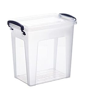 Superio Clear Storage Bins with Lids, Small Stackable Storage Boxes with Locking Latches and Handles (7 Quart(Deep), 2 Pack)