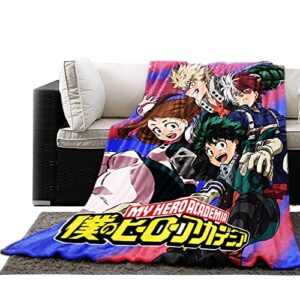 just funky my hero academia blanket class 1-a fleece | 45 x 60 inches blanket featuring izuku midoriya shoto todoroki ochako uraraka katsuki bakugo | official licensed