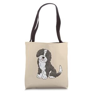 sheepadoodle lovers sheeppoo doodle dog mom tote bag