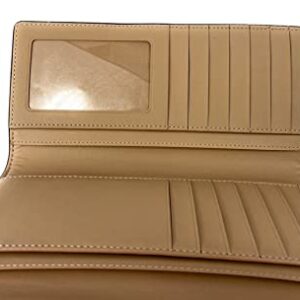 Coach Signature Slim Trifold Wallet (Light Khaki/Chalk)