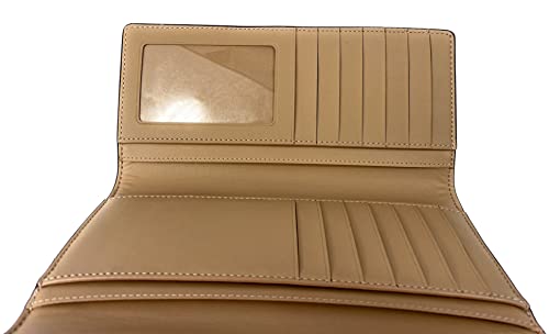 Coach Signature Slim Trifold Wallet (Light Khaki/Chalk)