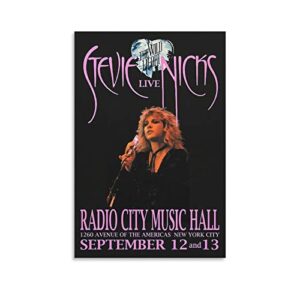 fpeya singer stevie nicks 1983 concert vintage poster hd canvas prints wall art room aesthetics decor 12x18inch(30x45cm)