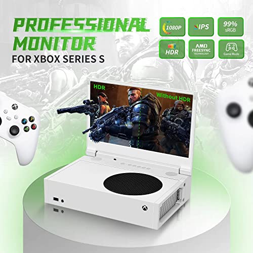 G-STORY 12.5‘’ Portable Monitor for Xbox Series S, 1080P Portable Gaming Monitor IPS Screen for Xbox Series S（not Included） with Two HDMI, HDR, Freesync, Game Mode, Travel Monitor for Xbox Series S