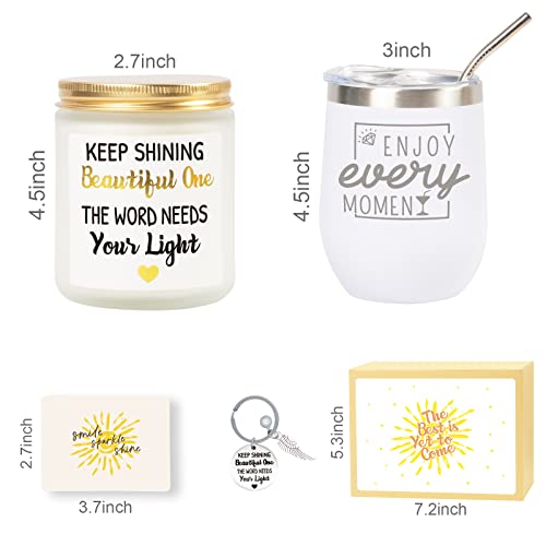 Get Well Soon Gifts for Women - Thank You Gifts - Care Package - Thinking of You Gifts for Women - Inspirational Gifts for Women - Encouragement Gifts for Women Scented Jar Candles