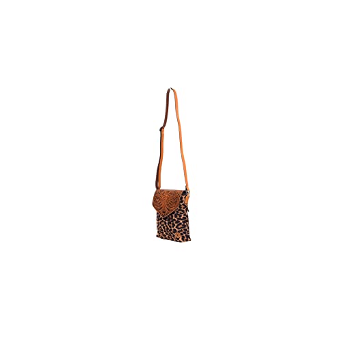 ARIAT Women's Tooled Leopard Crossbody Bag