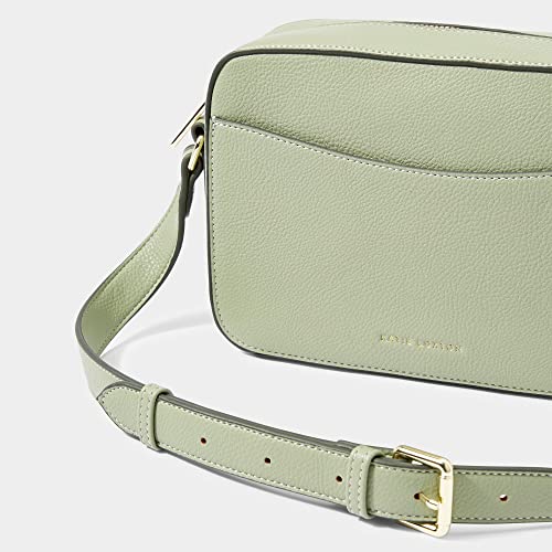 KATIE LOXTON Cara Womens Soft Pebble Vegan Leather Adjustable Strap Crossbody Handbag Satchel Purse Sage Green