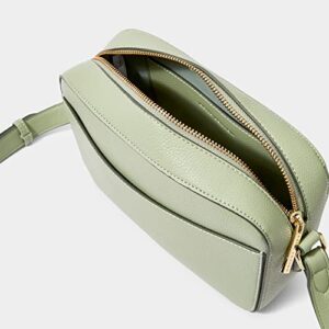 KATIE LOXTON Cara Womens Soft Pebble Vegan Leather Adjustable Strap Crossbody Handbag Satchel Purse Sage Green