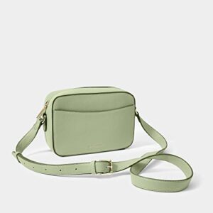 KATIE LOXTON Cara Womens Soft Pebble Vegan Leather Adjustable Strap Crossbody Handbag Satchel Purse Sage Green