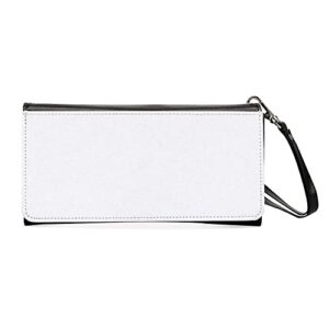 sublimation heat transfer wallet blank, fashion ladies leather clutch wallets, large capacity secure buckle leather clutch wallet, wristlet bag, diy craft long purse for women girl gift