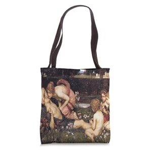 john william waterhouse’s the awakening of adonis tote bag