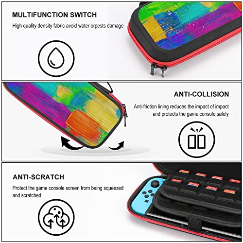 Custom Carrying Case for Switch Personalized Carrying Storage Case with 20 Games Cartridges Add Your Photo Text Portable Travel Carry Case Shell Pouch for Console Accessories