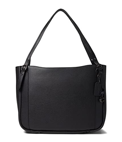 COACH Polished Pebble Leather Alana Tote V5/Black One Size