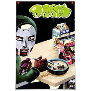 libok mf doom mm..food rapper music poster printing modern home poster wall art mural art poster decoration unframed 12x18in, 12x18in-unframed