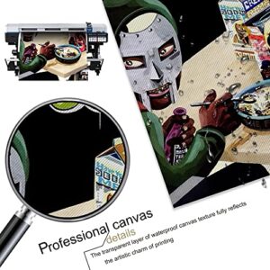 LIBOK MF DOOM Mm..Food Rapper Music Poster Printing Modern Home Poster Wall Art Mural Art Poster Decoration Unframed 12x18in, 12x18in-unframed