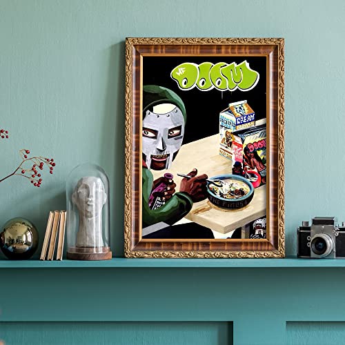 LIBOK MF DOOM Mm..Food Rapper Music Poster Printing Modern Home Poster Wall Art Mural Art Poster Decoration Unframed 12x18in, 12x18in-unframed