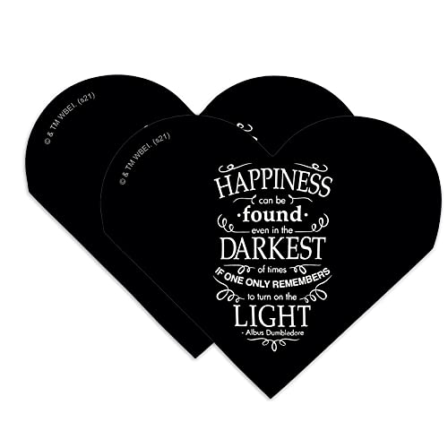 Harry Potter Happiness Quote Heart Faux Leather Bookmark - Set of 2