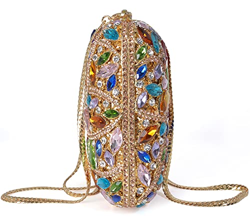 MOSSMON Crystal Evening Clutch Bag Sparkling Bride Wedding Party Purse for Women