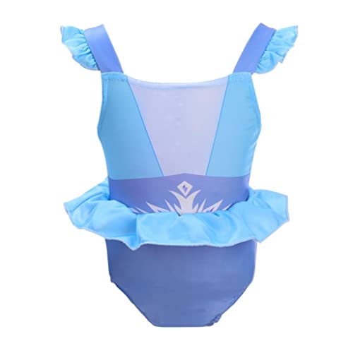 Dressy Daisy Toddler Girls Snow Queen One Piece Swimsuit Swimwear Swimming Bathing Suit Princess Swim Wear Size 4T, Blue