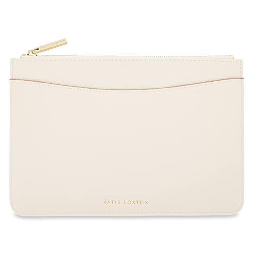 KATIE LOXTON Cara Womens Medium Vegan Leather Slip Pocket Clutch Handbag Pouch Off White