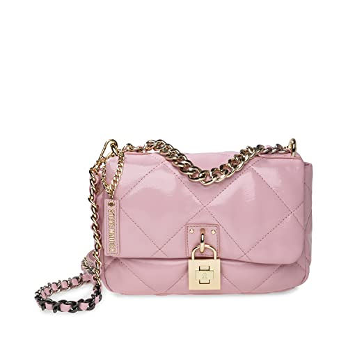 Steve Madden womens Terra-p Steve Madden TERRA P Quilted Crossbody, Light Pink, One Size US