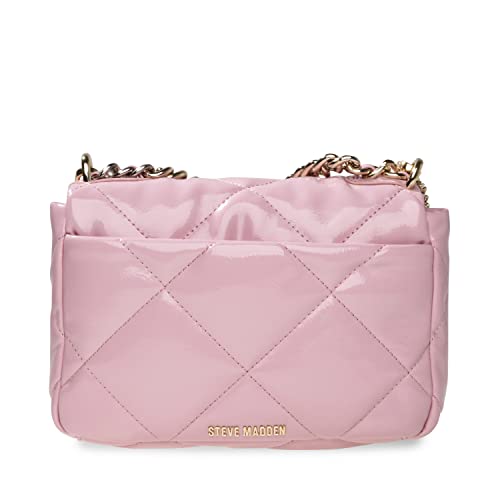 Steve Madden womens Terra-p Steve Madden TERRA P Quilted Crossbody, Light Pink, One Size US