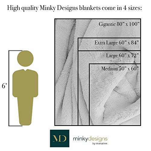 Minky Designs Minky Blankets | Posh Level Comfort | Ideal for Adults, Kids, Teens | Super Soft, Warm & Cozy…