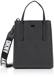 dkny ines tote bag, blk/lt toffee