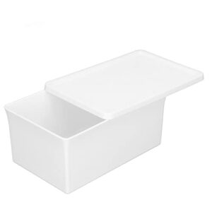 Storage Box, Plastic Desktop Storage Box Plastic Storage Bin Tote Multifunction Dustproof Storage Box Organizing Container with Lid for Home Desktop(#2)