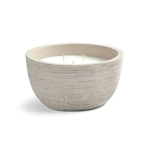 DEMDACO Citronella White Wash 5 x 5 Concrete Indoor Outdoor Three Wick Candle