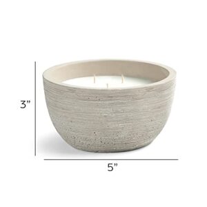 DEMDACO Citronella White Wash 5 x 5 Concrete Indoor Outdoor Three Wick Candle