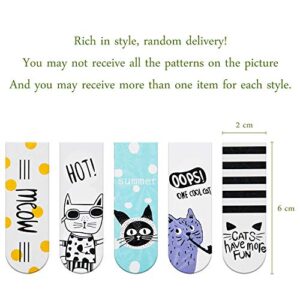 30 Pieces Magnet Magnetic Bookmarks Cute Magnet Page Markers Page Clips Bookmark for Student Office Reading Stationery (Cat)