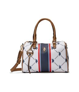 signature swifty satchel bag navy white / 1sz