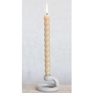 Christmas Store 10 H Cream Unscented Twisted Taper Candles in Box, Set of 2