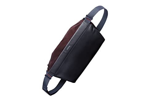 Bellroy Sling Bag - Premium (Leather & Fabric Unisex Crossbody Bag) - Deep Plum