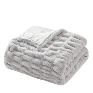 Tahari Home - Throw Blanket, Soft & Cozy Bedding, Stylish Home Decor for Bed or Couch, Isla Grey, Throw