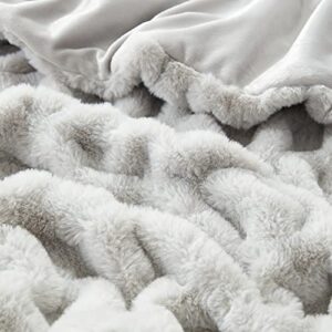 Tahari Home - Throw Blanket, Soft & Cozy Bedding, Stylish Home Decor for Bed or Couch, Isla Grey, Throw