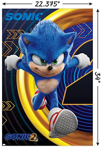 Trends International Sonic The Hedgehog 2 - Sonic Wall Poster, 22.375" x 34", Unframed Version