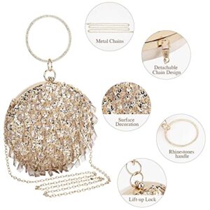 UBORSE Women Clutch Bag Vintage Crystal Beaded Evening Bag Rhinestone Clutch Evening Purse for Wedding Cocktail Party