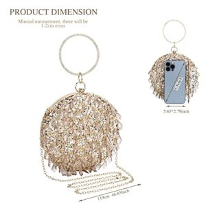 UBORSE Women Clutch Bag Vintage Crystal Beaded Evening Bag Rhinestone Clutch Evening Purse for Wedding Cocktail Party