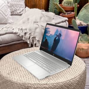 HP 15.6 Inch Laptop, Intel Iris Xe Graphics, 11th Generation Intel Core Processor, 8 GB RAM, 256 GB SSD, Windows 11 Home (15-dy2024nr, Natural silver)