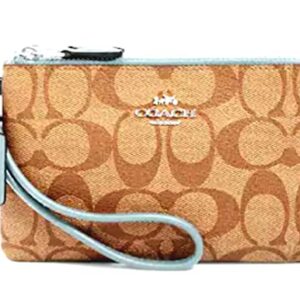 COACH Signature PVC Double Corner Zip