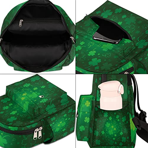 St. Patrick's Day Mini Backpack Purse for Women, Lucky Clover Small Fashion Daypack, Casual Lightweight Bag