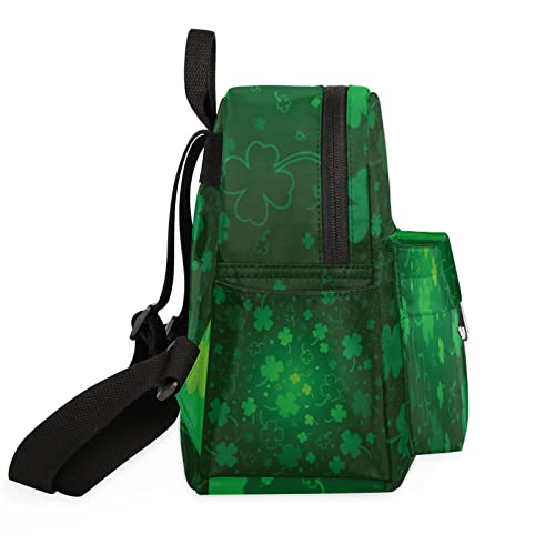 St. Patrick's Day Mini Backpack Purse for Women, Lucky Clover Small Fashion Daypack, Casual Lightweight Bag