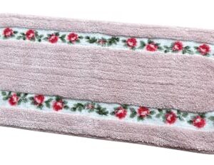 LZSOMPK Pretty Rose Flower Area Rugs Bedroom Rugs Bathroom Rugs Bath Mat Super Soft Kitchen Mat Living Room Carpets 17.7 x 47 inches (Pink)