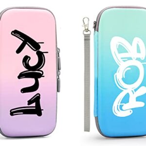 Personalized Pink Carry Case Made For Nintendo Switch/Switch OLED Console Custom Name Games with 10 Games Cartridges Protective Travel Case for Gamers Kids Gift for Girls Women NC2