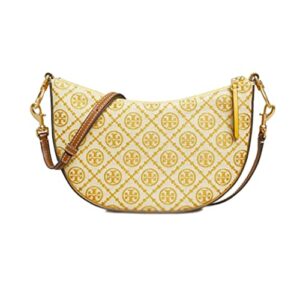 tory burch t monogram jacquard mini hobo (goldfinch)